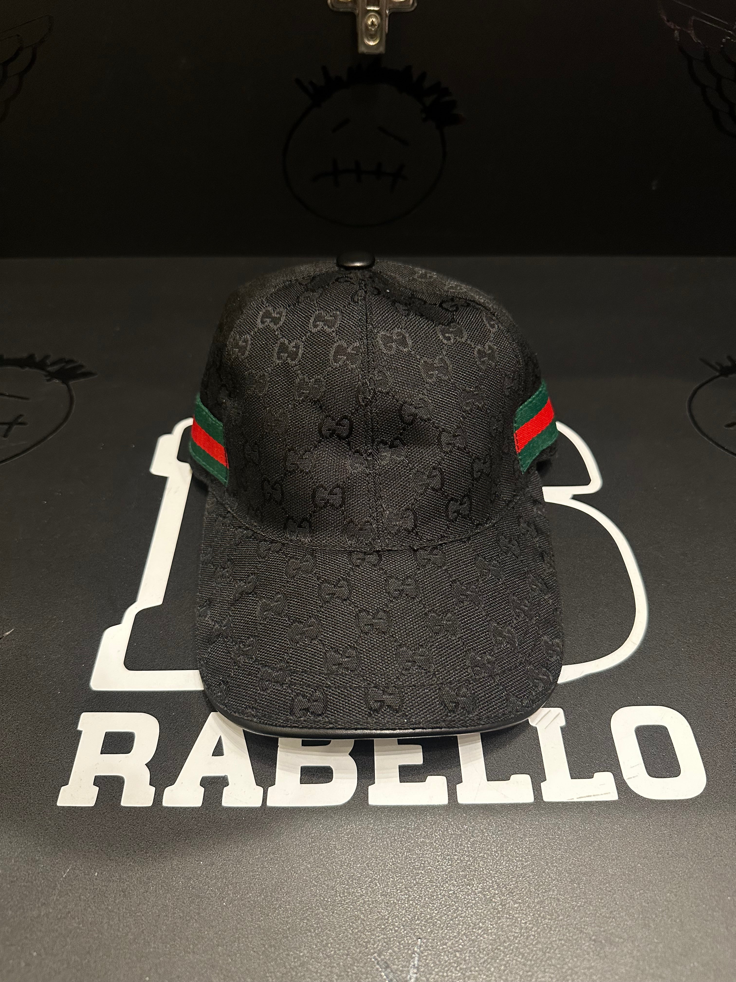 Boné Gucci Black Aba Curva Faixa Lateral - Pronta Entrega