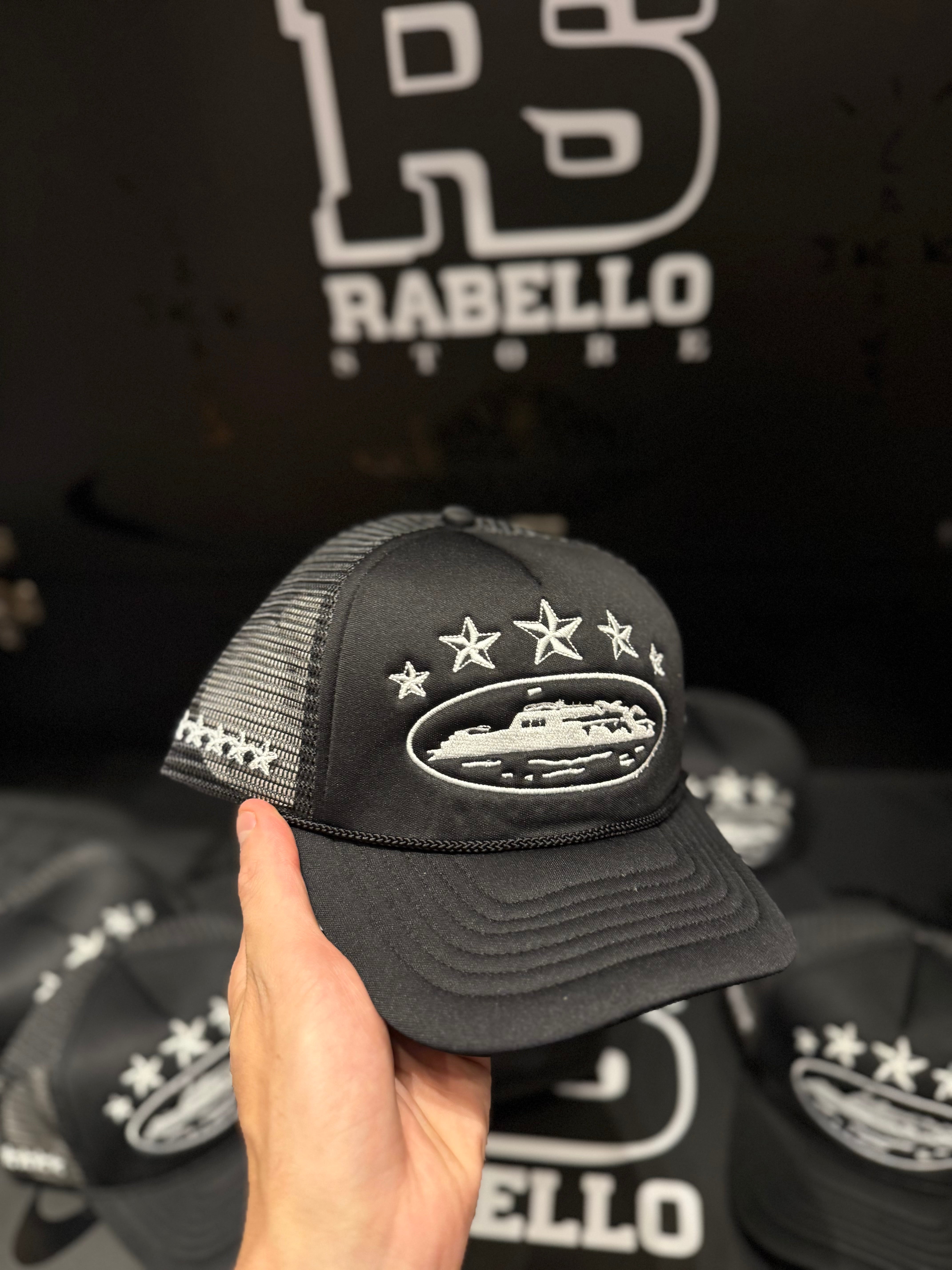 Boné Corteiz 4Starz Alcatraz Trucker Preto - Pronta Entrega